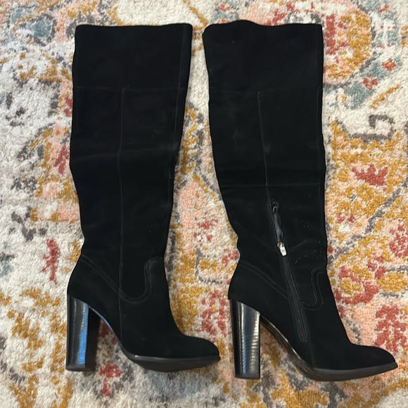 Aldo | Shoes | Aldo Suede Black Over The Knee Boot | Poshmark